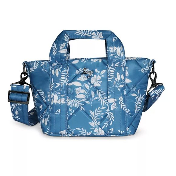 lug | Bags | Lug Dory Mini Crossbody Handbag Purse Floral Blue Quilted ...